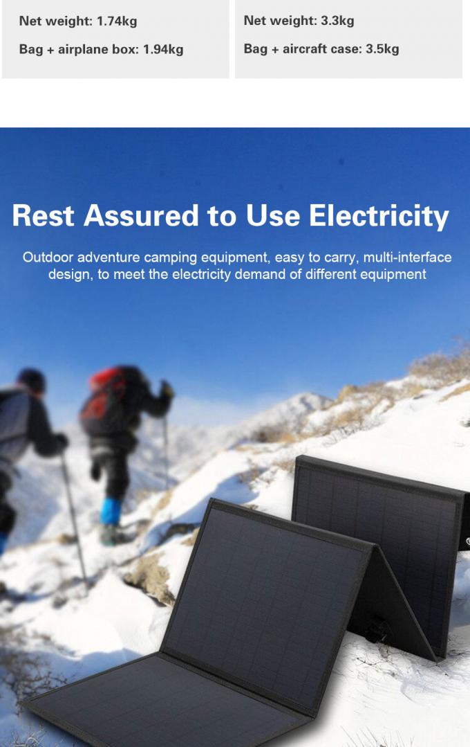 Foldable Portable Photovoltaic Panels 100W Solar Panel Pack For Mobile ...